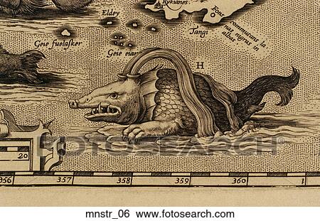 Vintage Sea Monster Illustration