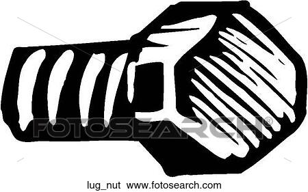 Clip Art of Lug Nut lug_nut - Search Clipart, Illustration Posters ...