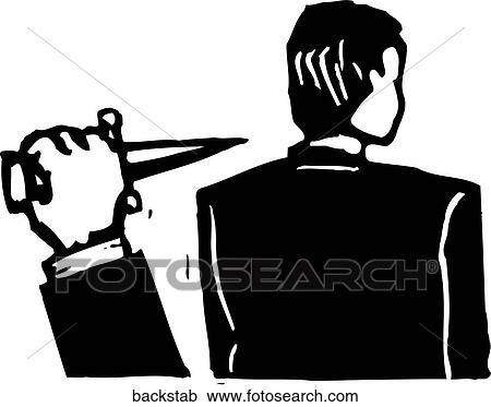 Clipart of Back Stabbing backstab - Search Clip Art, Illustration ...