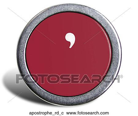 Typewriter Cast Red Apostrophe Stock Image | apostrophe_rd_c | Fotosearch