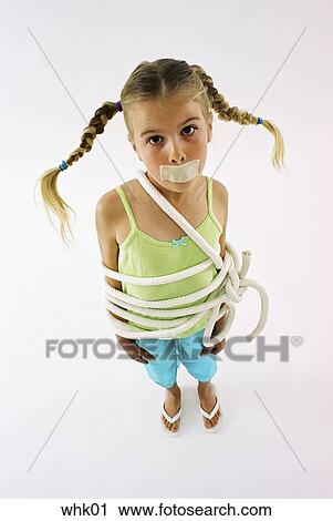 Stock Photography of bound, children, child, braids, above whk01 ...
