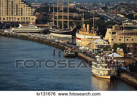 Philadelphia Waterfront Port Dock Stock Photograph | kr131676 | Fotosearch