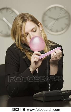 Woman disinterested in work Stock Photograph | 1803116 | Fotosearch