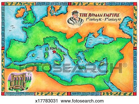 Clipart of Map of the Roman Empire x17783031 - Search Clip Art ...