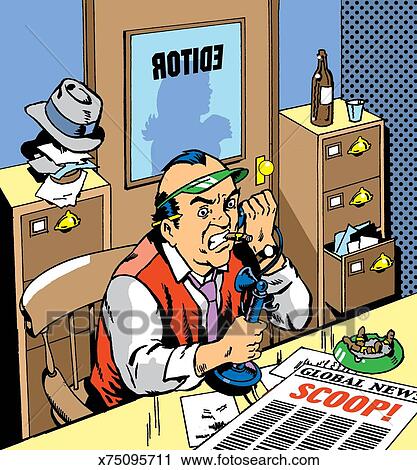Newspaper Editor Cartoon
