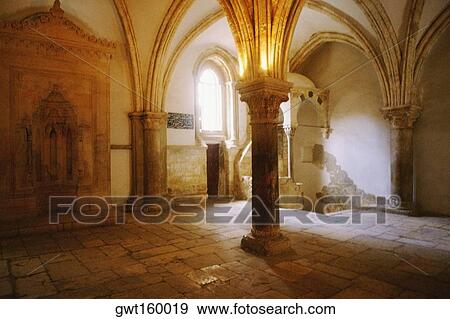 Interiors of a church, The Upper Room, Jerusalem, Israel Stock Photo ...