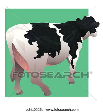Stock Illustration of Rear View of Cow rodria0226s - Search Clip Art ...