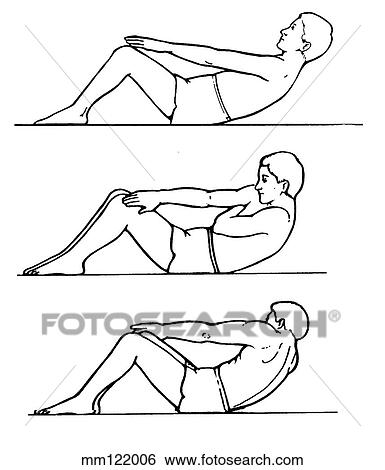 Stock Illustration of Sit-up mm122006 - Search Clip Art, Drawings, Fine ...