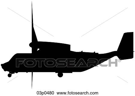 V-22 side Clipart | 03p0480 | Fotosearch