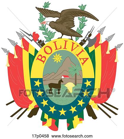 Clip Art of Bolivia- Escudo 17p0458 - Search Clipart, Illustration ...