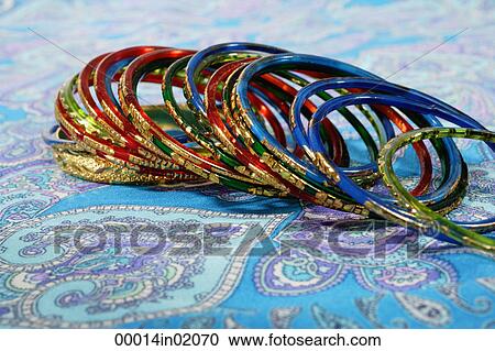 Multi-coloured bangles Stock Image | 00014in02070 | Fotosearch