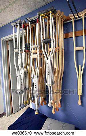 Stock Photography of Racks of crutches we036670 - Search Stock Photos ...