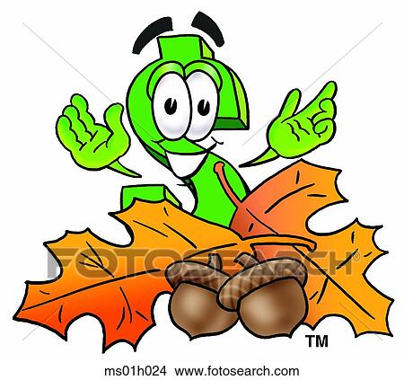 Dollar sign in autumn Clipart | ms01h024 | Fotosearch