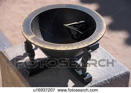 Picture of clock, sundial, ancient, shadow, solar time, antiquity ...