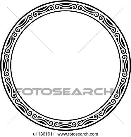 Clipart of , blank, border, circle, fancy, frame, round, sign, panel ...