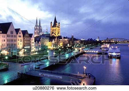 Stock Images of Germany, Cologne, Koln, Nordrhein-Westfalen, Rhine ...