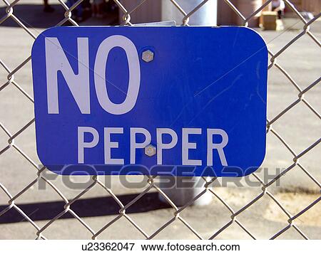 Picture of No Pepper Sign At A Baseball Field u23362047 - Search Stock ...
