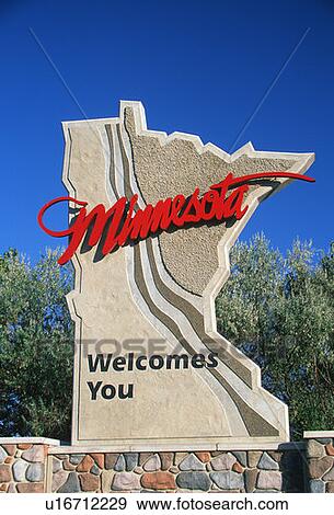Welcome to Minnesota Sign Stock Photo | u16712229 | Fotosearch